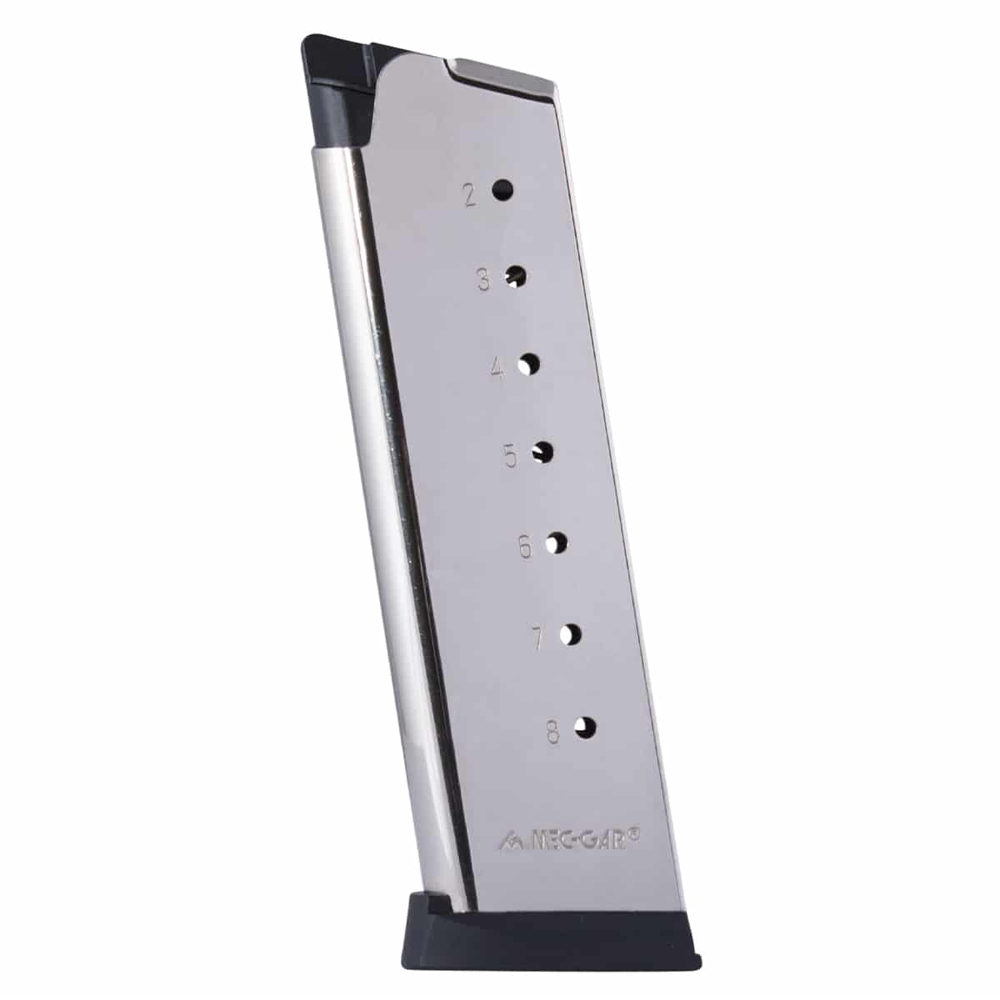 Mec-Gar 1911 Government/Commander 8-Round Magazine Floor Plate (Nickel ...