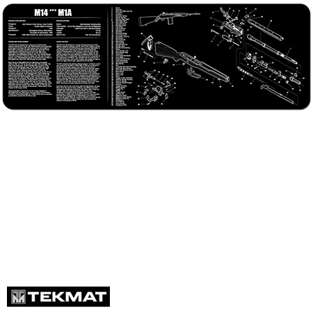 **M14 M1A TekMat Gun Cleaning Pad with Exploded View - Beck Tek ...