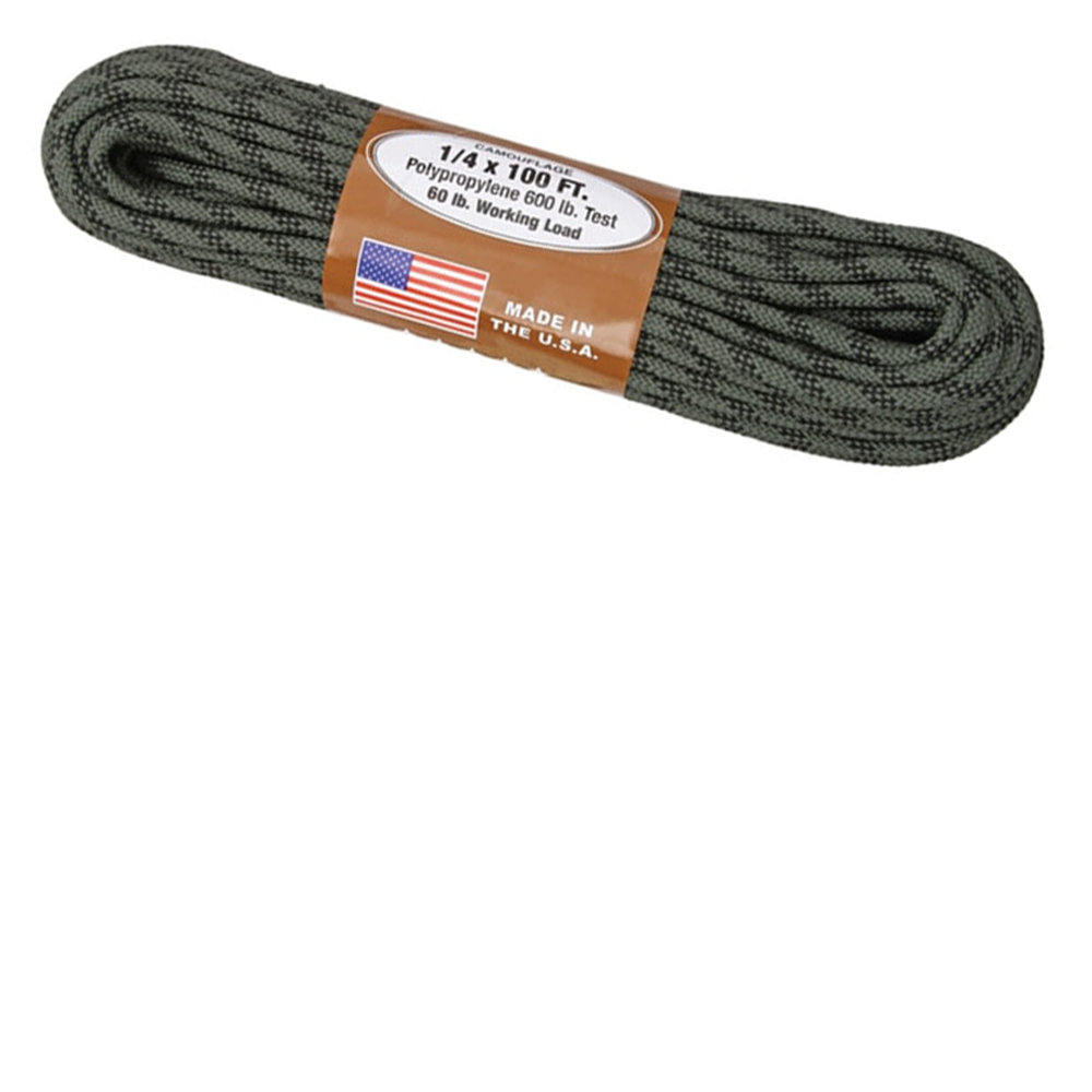 Tactical Utility Rope - 100 Feet OD Camo .25 Diameter - Atwood Rope ...