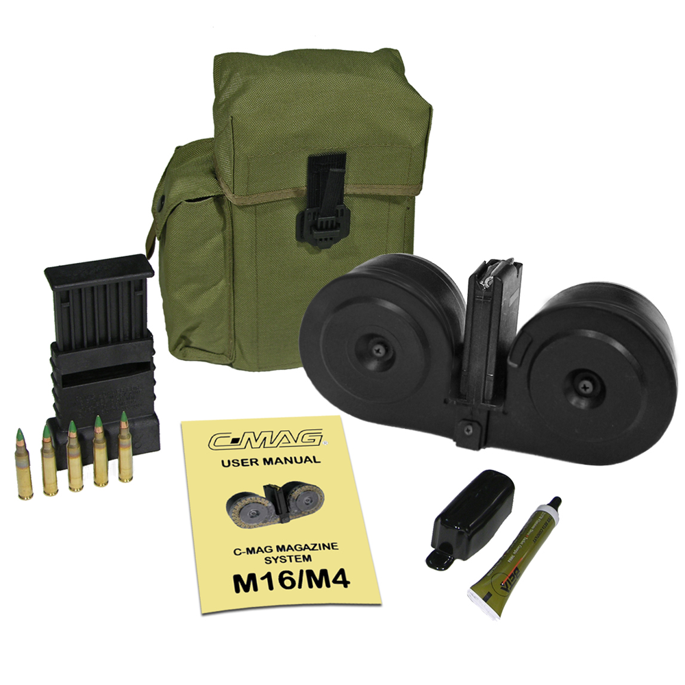 *Beta 100 Round C-MAG System M16 M4 - Black with Olive Drab Pouch ...
