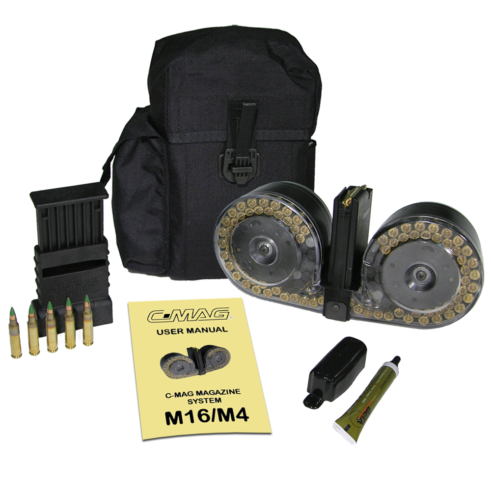 Beta 100 Round C-MAG System M16 M4 - Clear with Black Pouch available ...