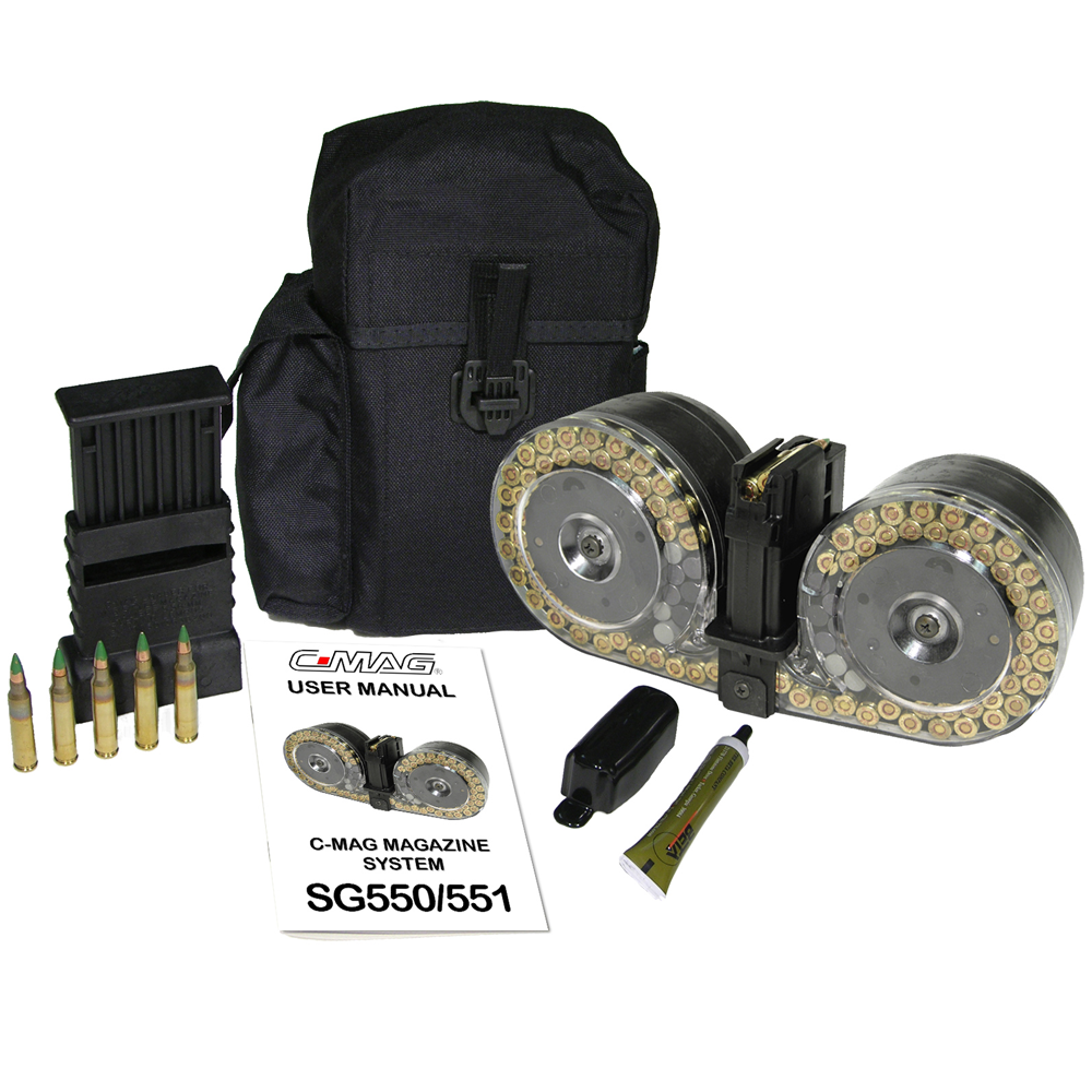 Beta 100 Round C-MAG System SG550 551 - Clear with Black Pouch ...