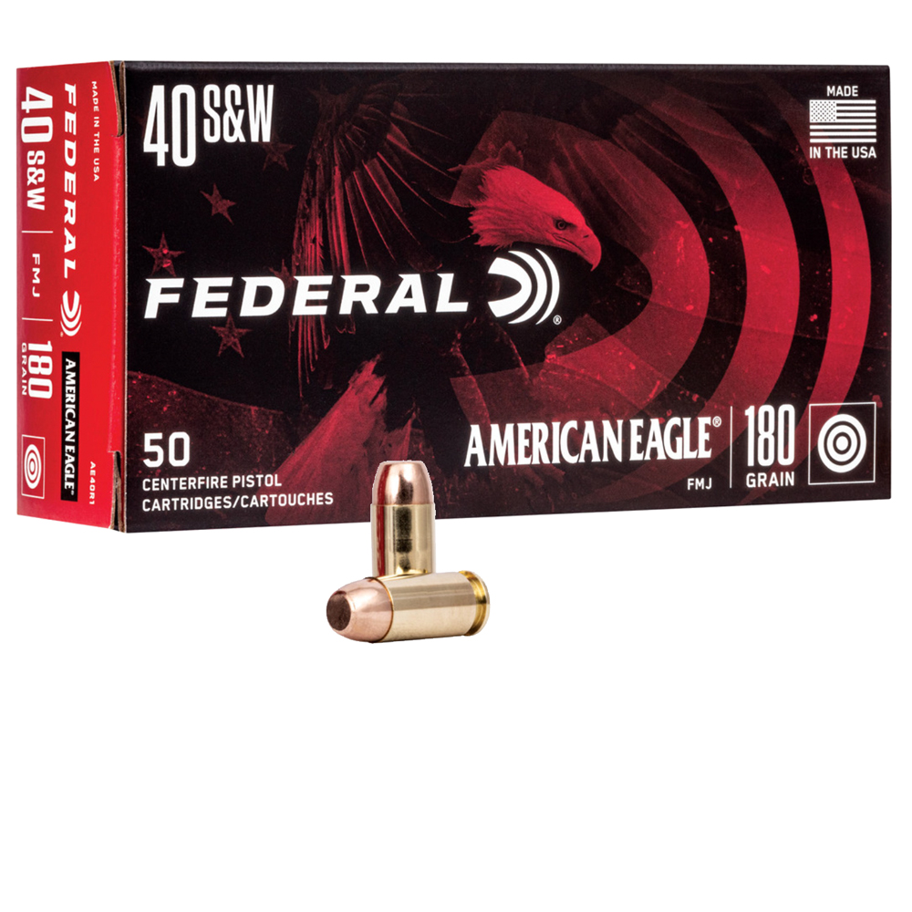 Federal American Eagle .40 FMJ 180 Grain 50rd Box Ammo available at ...