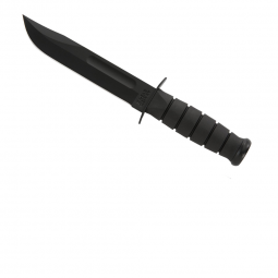 Ka-Bar Full-Size Serrated Edge Knife - Black - Fixed Blade - Kabar ...