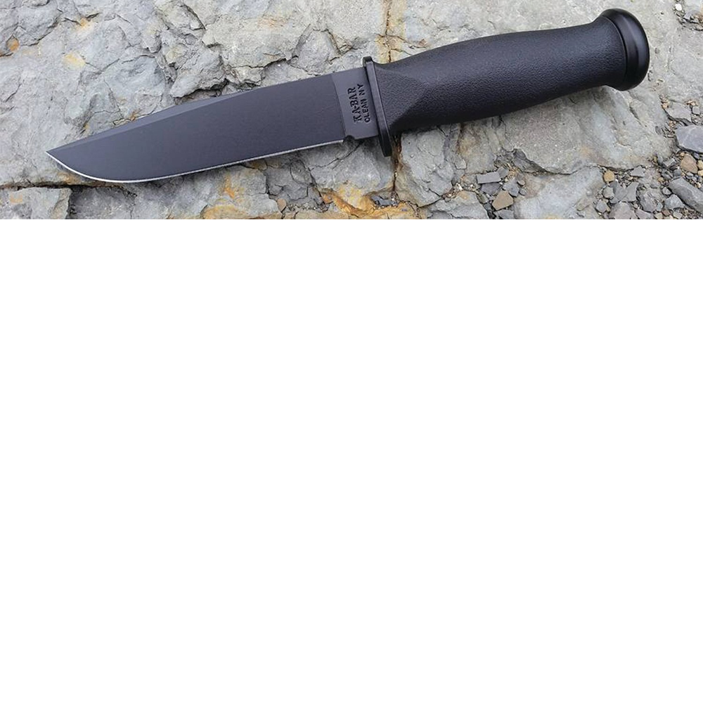Ka-Bar Mark I Straight Edge Utility Knife - Black - Fixed Blade - Kabar ...