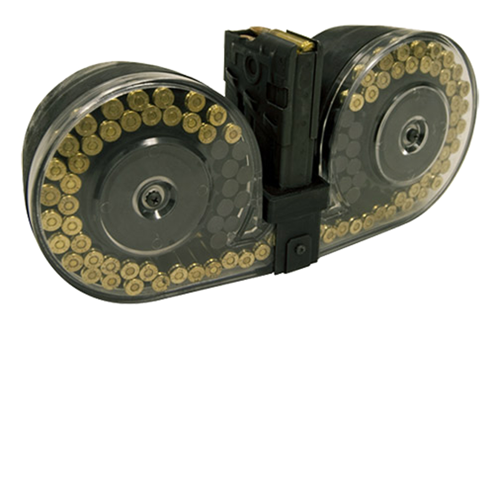 HK91 G3 Beta 100 Round Magazine Drum C-MAG System - Clear Cover