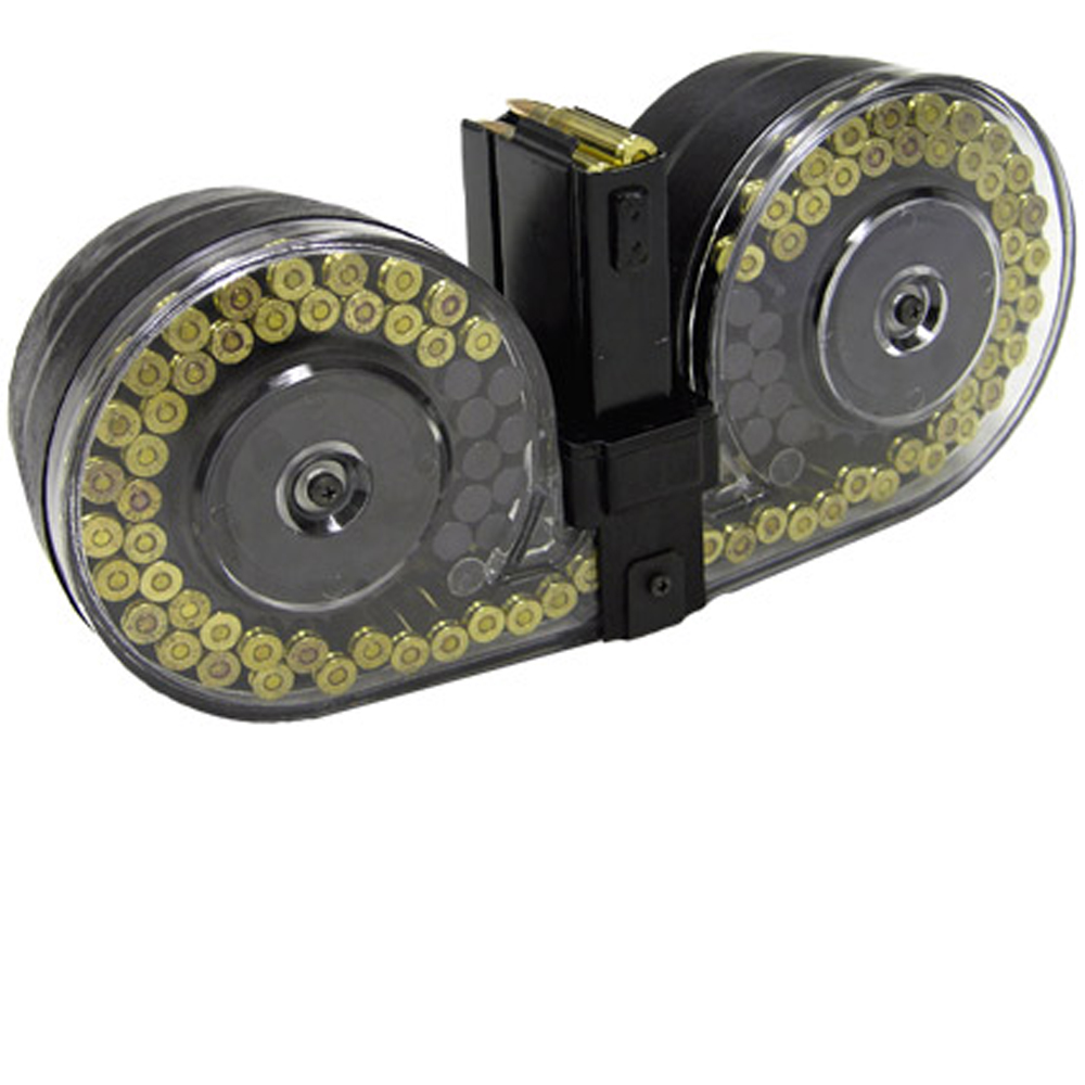 M1A M14 Beta C-Mag 100 Round System - Clear with Black Pouch
