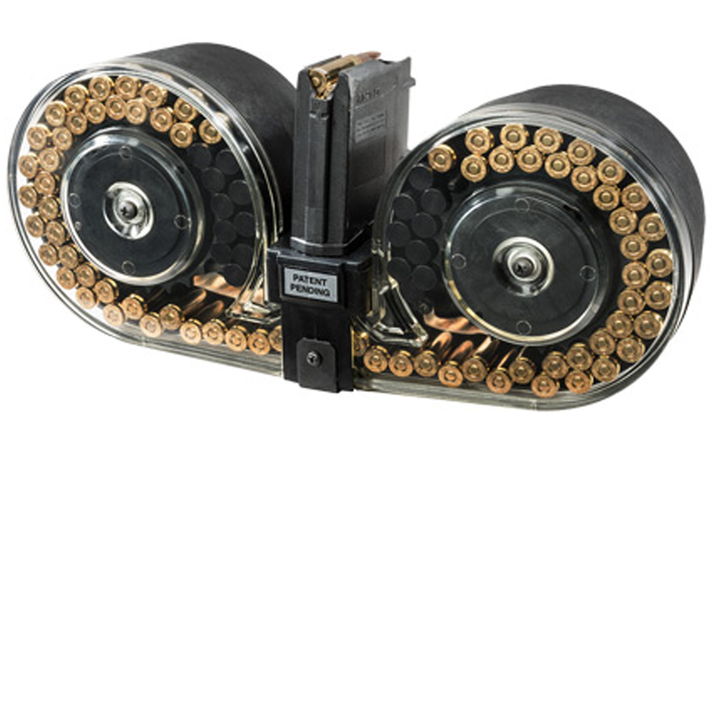 AR10A Beta C-MAG 100 Round Magazine Drum System - Clear Cover
