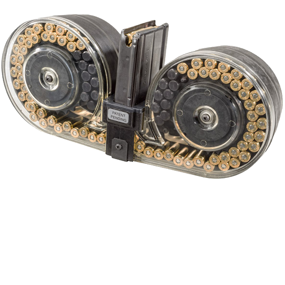 FN SCAR 17 Beta C-MAG 100 Round Magazine Drum System - Clear Cover