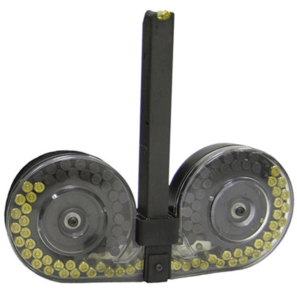 UZI C-MAG Beta 100 Round Magazine Drum System - Clear Cover