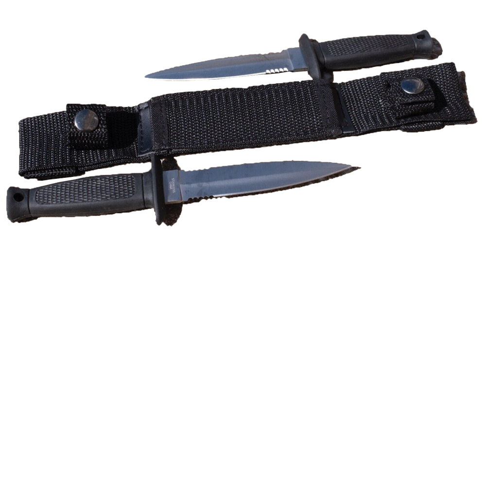**Two Double-Edge Knives with a Two Knife Nylon Sheath ...