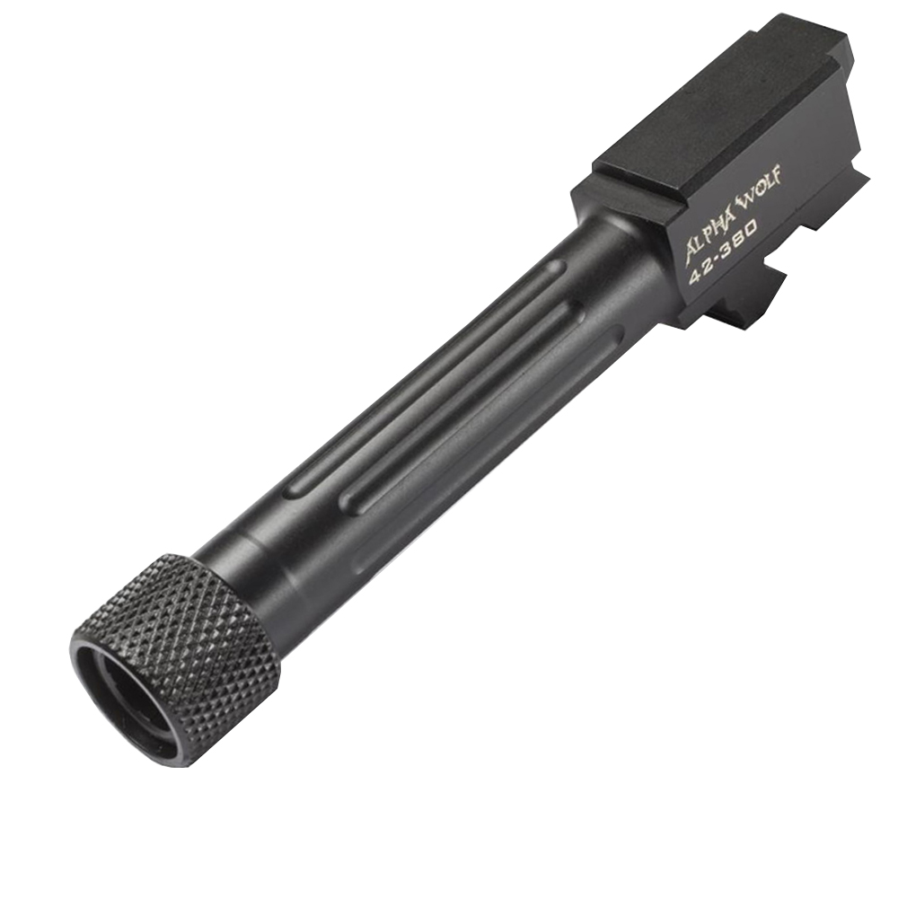 AlphaWolf Barrel for Glock 42 .380 ACP Threaded Black - Lone Wolf