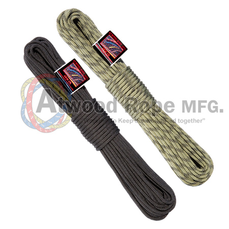 **1/4 inch Strong Tactical Utility Rope - 100 Feet Black - Atwood Rope ...