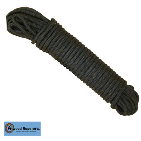 **3/8 inch Strong Tactical Utility Rope - 100 Feet Black - Atwood Rope ...