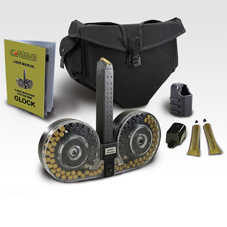 Beta 100 Round C-MAG System Glock - Clear with Black Pouch ...