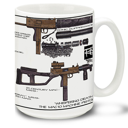 **MAC10 Weapons of the World Coffee Cup Mug: galatiinternational.com