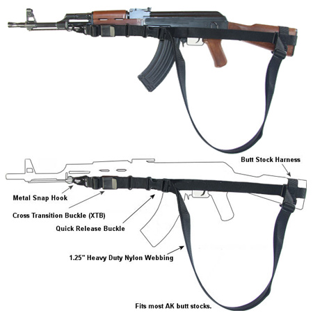 * AK47 Three Point Patrol Sling with XTB and Quick Release - Slings ...