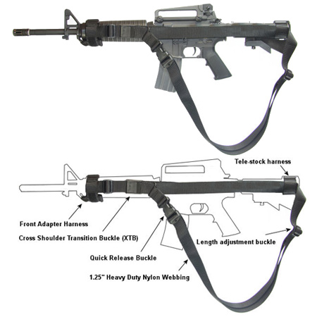 **M4 Three Point Patrol Sling with XTB and Quick Release - Slings Only ...