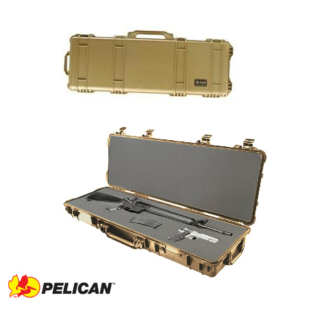 **Pelican 1720 Long Gun Case with Foam - DesertTan - 44.3 x 16.0 x 6.1 ...