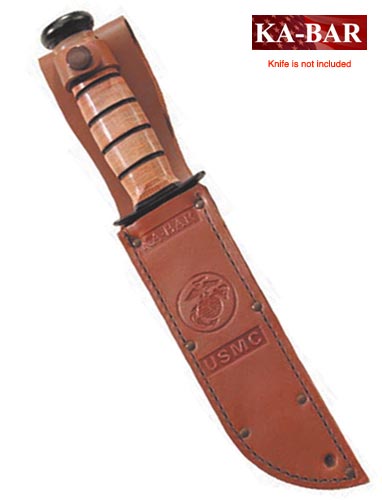 **Ka-Bar Full-Size USMC Brown Leather Sheath - Kabar Knives ...