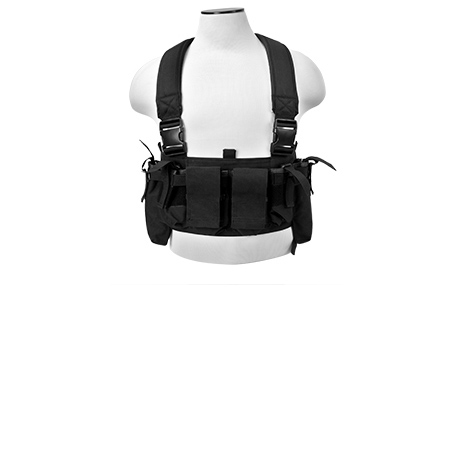 **Ultimate Chest Rig with AR Rifle Magazine Pouches - Black - NcSTAR ...