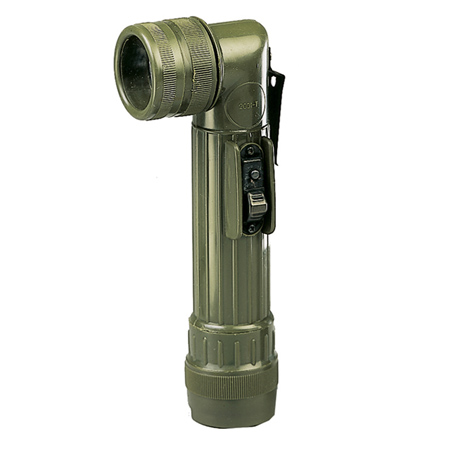 **Angled Head Army Flashlight with Clip - OliveDrab - USMilitaryStyle ...