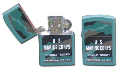 **U.S. Marine Corps Military Wick Lighter - Green Camo ...